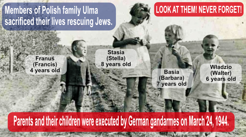 74 years ago Nazi Germans murdered the Polish Ulma family - StopACTHR1226